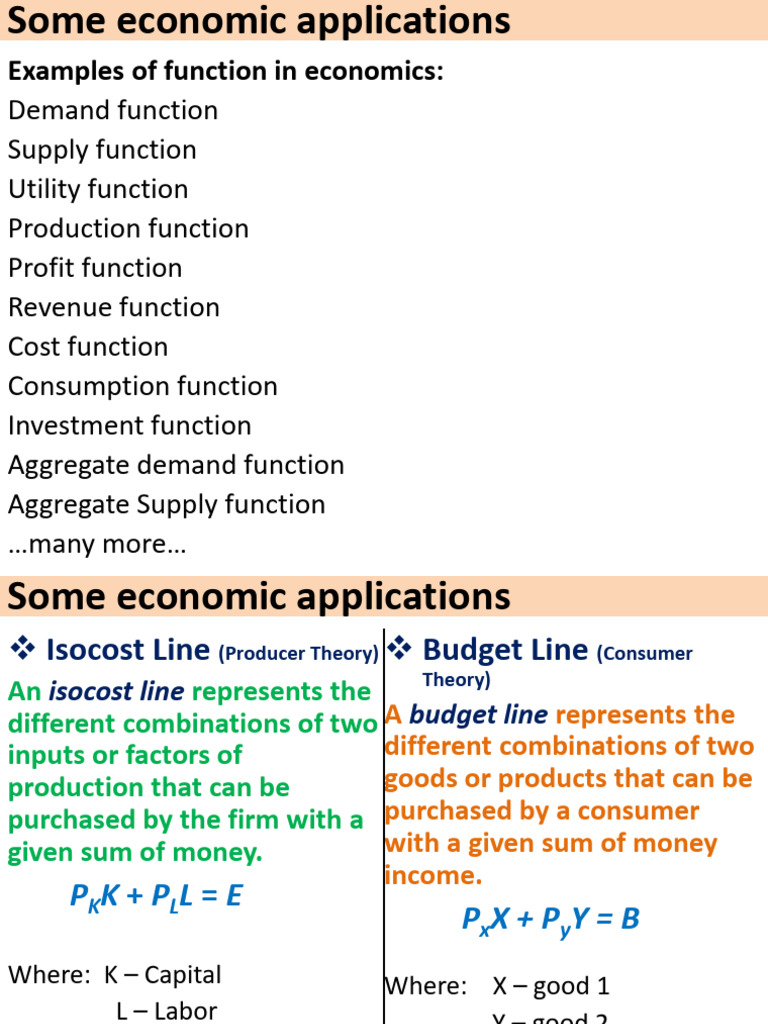 Economic Functions and Applications | PDF | Economic Equilibrium | Demand
