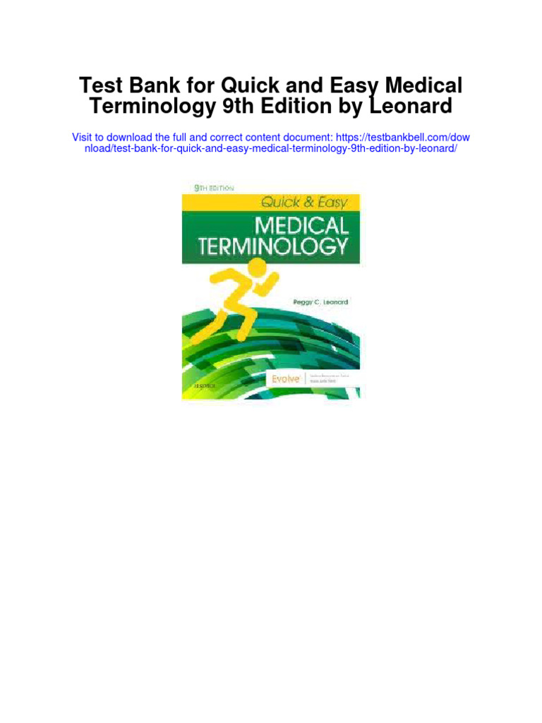 Instant Download Test Bank For Quick and Easy Medical Terminology 9th ...