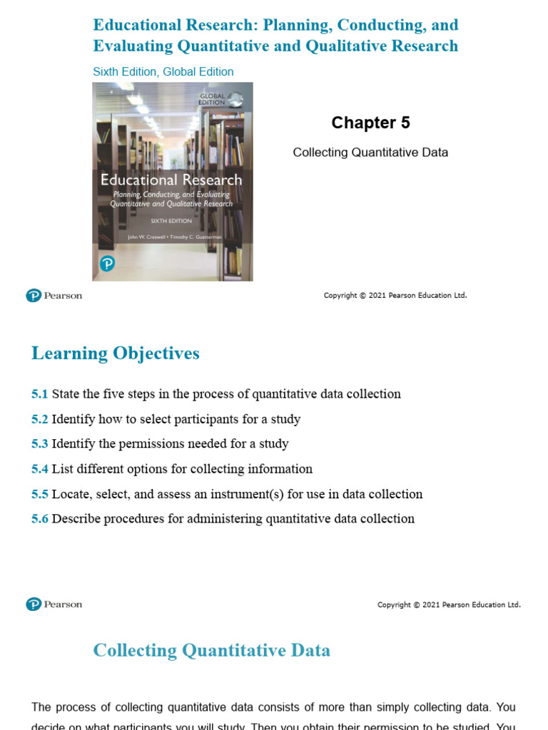 Chapter 8 Collecting Quantitative Data | Download Free PDF | Sampling (Statistics) | Experiment
