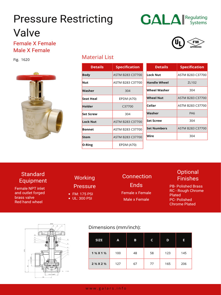 GALA PRV Angle Valve & Certificates | PDF | Valve | Pipe (Fluid Conveyance)