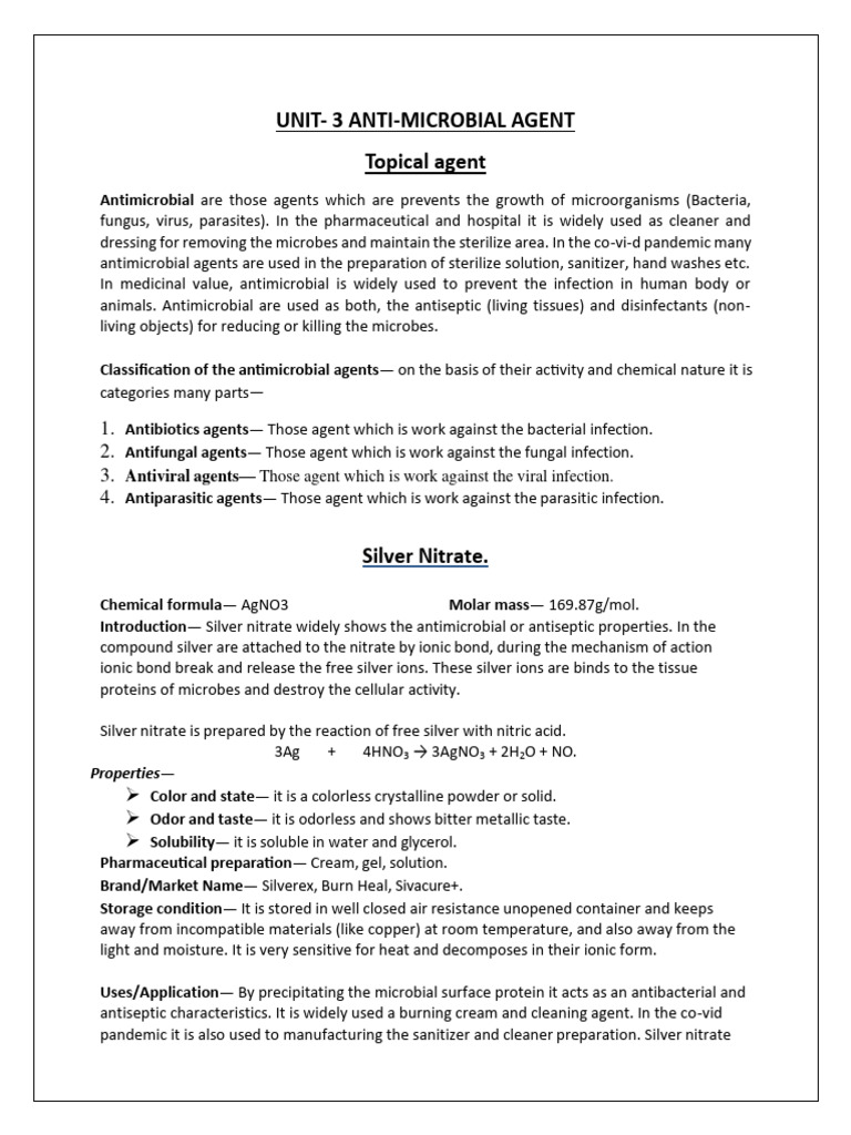 Antimicrobial Agent | Download Free PDF | Antimicrobial | Dentures Antimicrobial Agent | Download Free PDF | Antimicrobial | Dentures