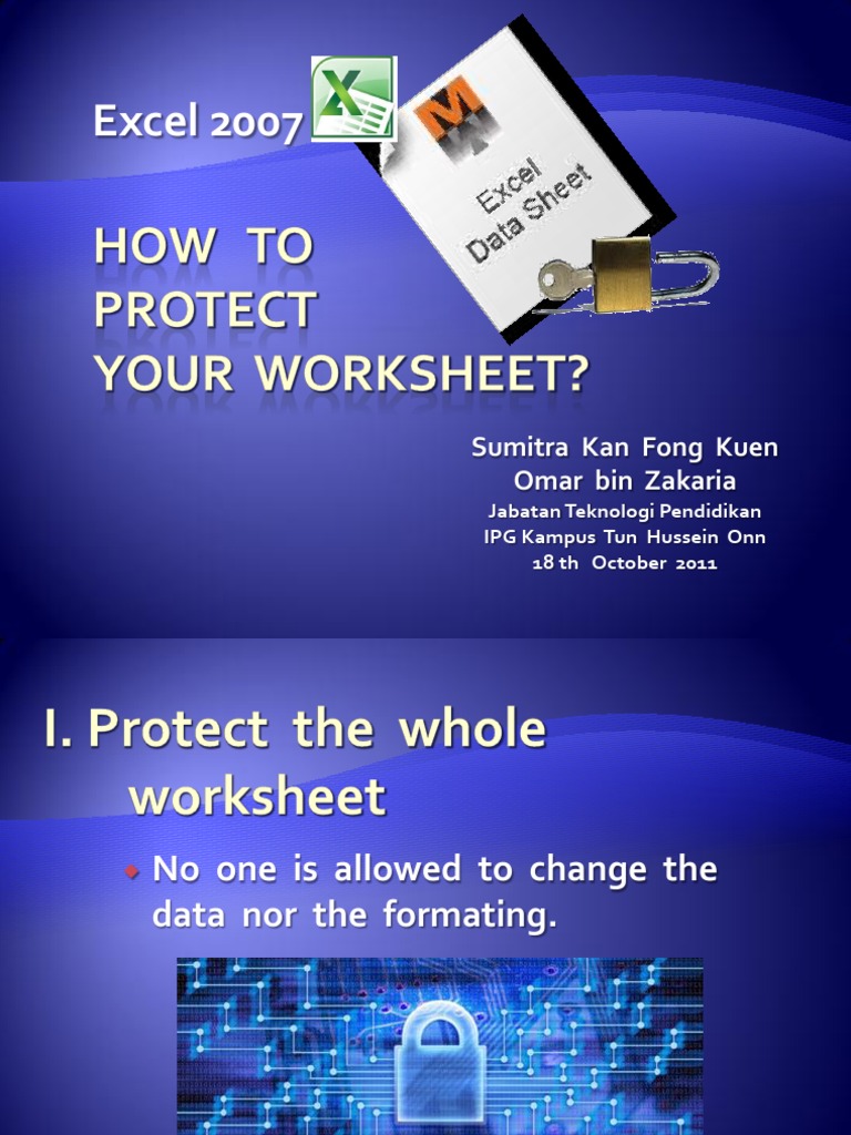 Protect Worksheet | PDF