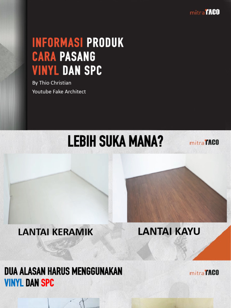 Panduan Lengkap Pasang Vinyl & SPC | PDF | Seni