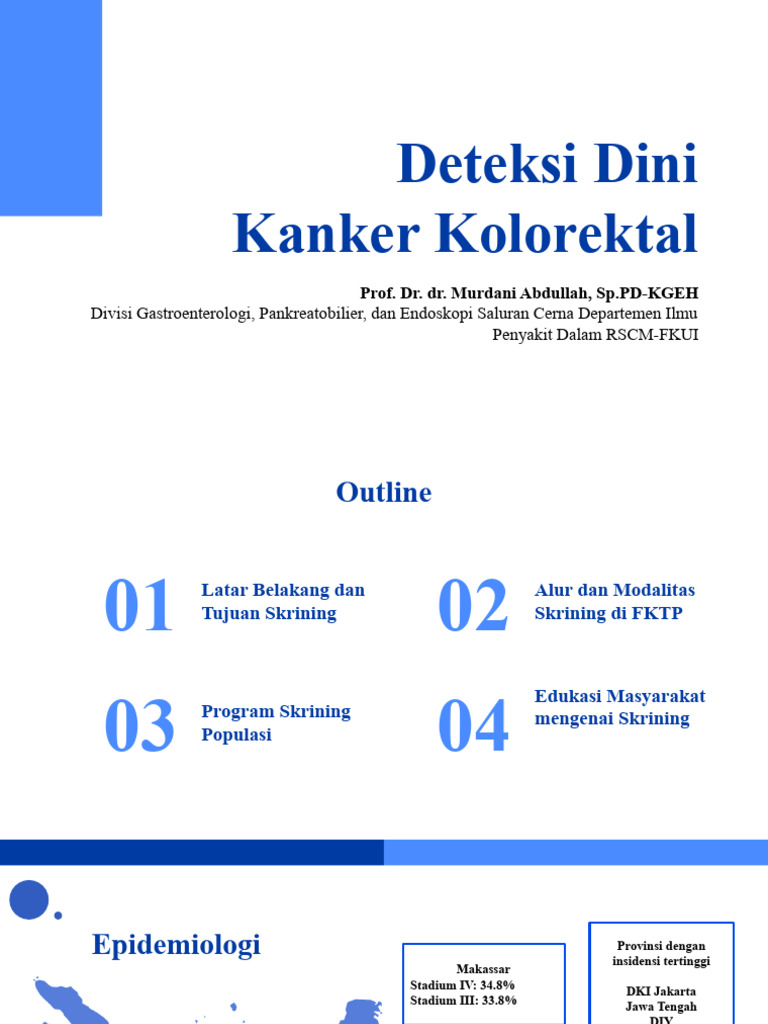 Revisi 1 Deteksi Dini Kanker Kolorektal - Prof. Murdani | PDF