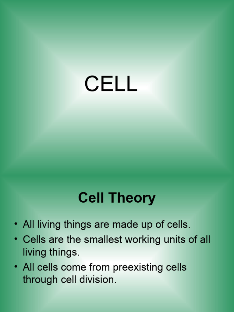 cell | PDF | Cell (Biology) | Cell Nucleus