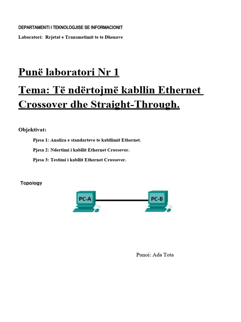 Laborator 1-Rrjeta | PDF
