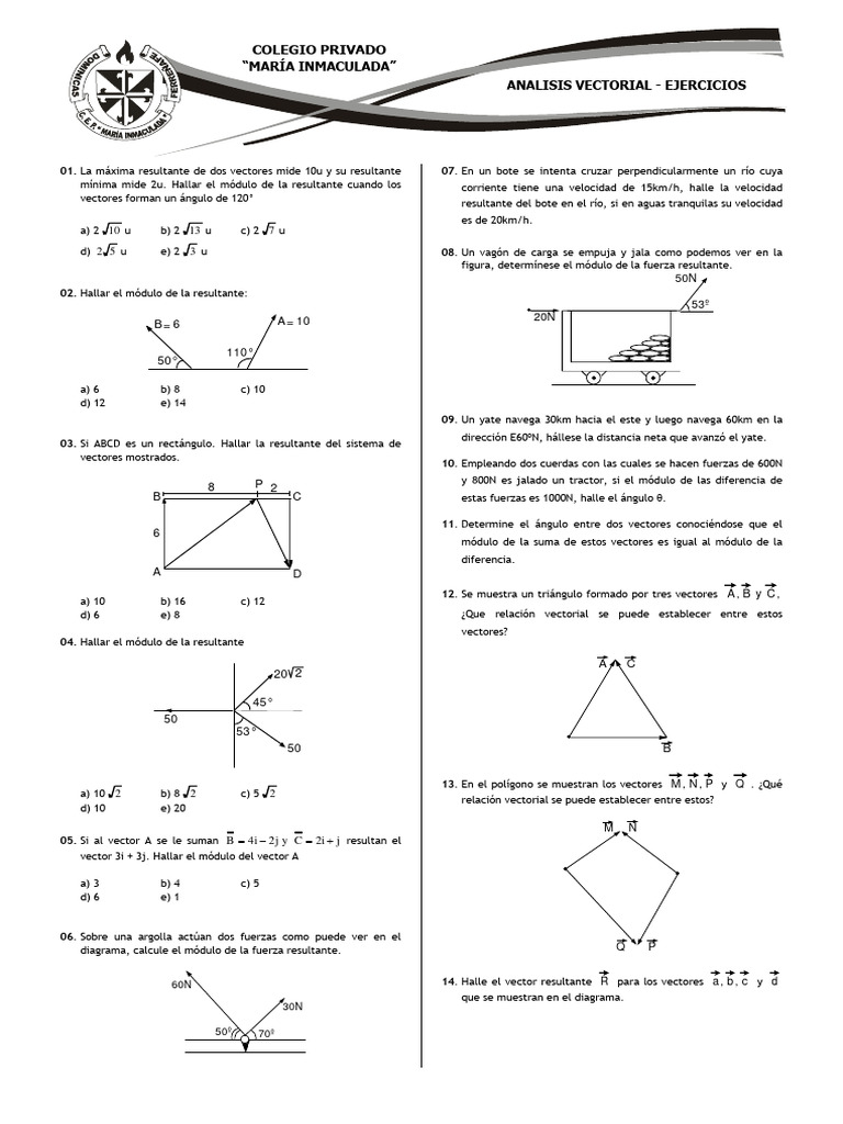 Analisis Vectorial Ejercicios | PDF | Vector Euclidiano | Álgebra lineal