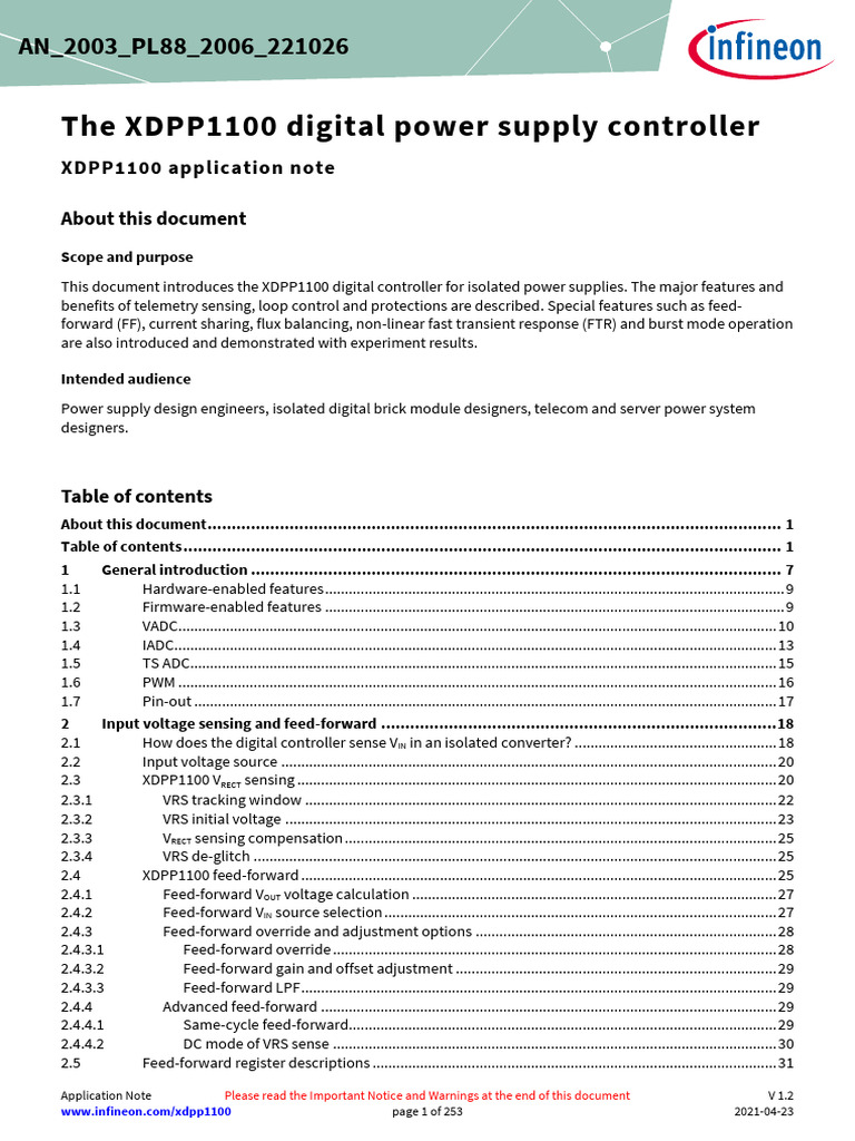 Infineon-Application Guide Digital Power Controler XDPP1100 ...