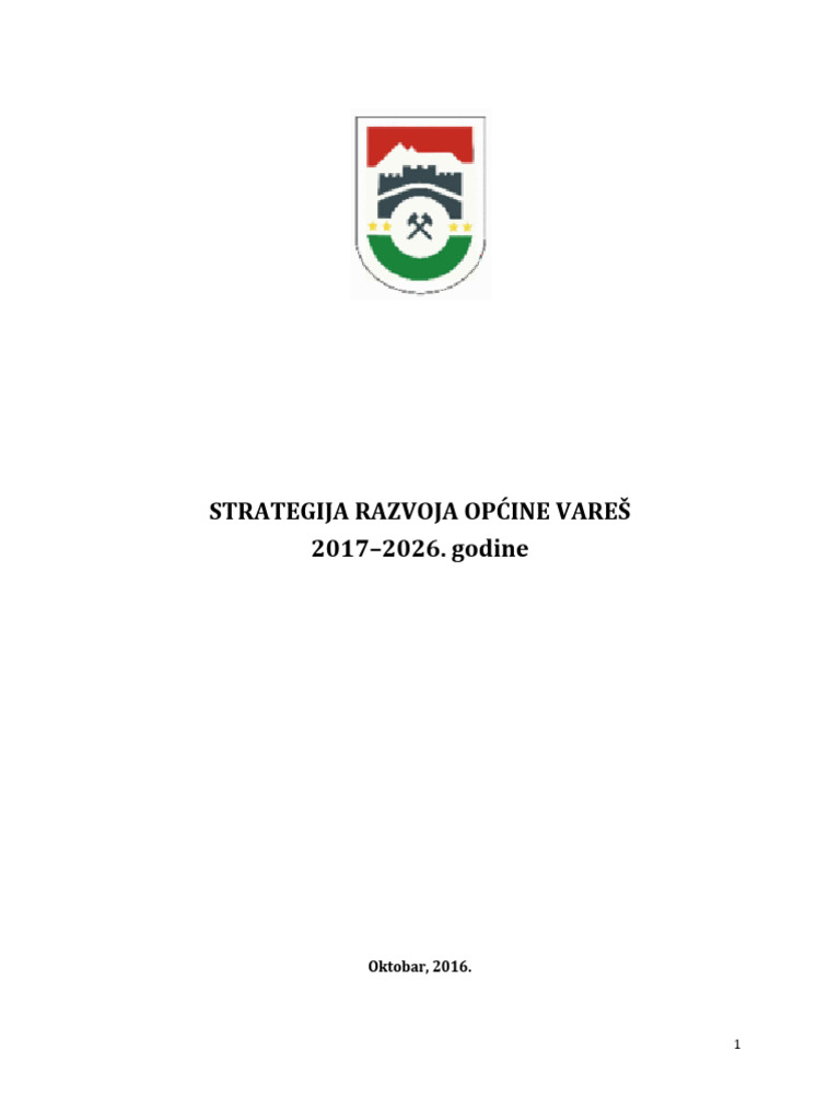 Vareš - Strategija Razvoja 2017 - 2026 | PDF