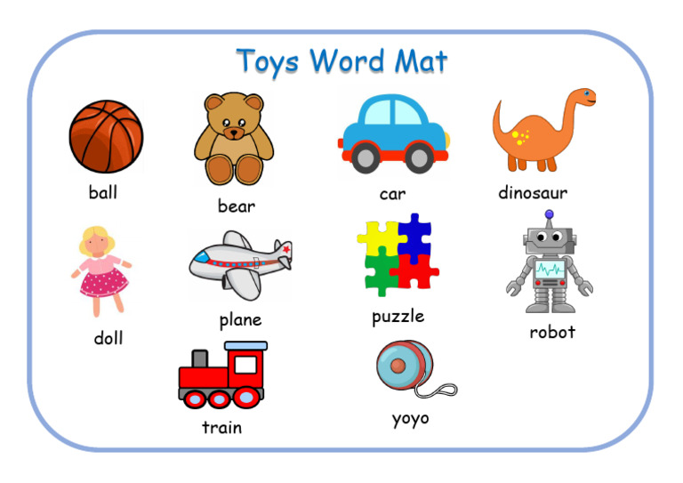 Toys word mat HK Space Town Unit 1 | PDF