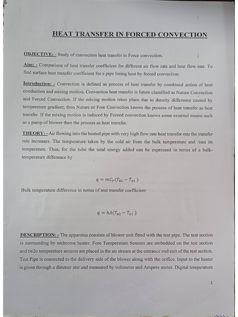 Exp 1 Heat Transfer Pdf