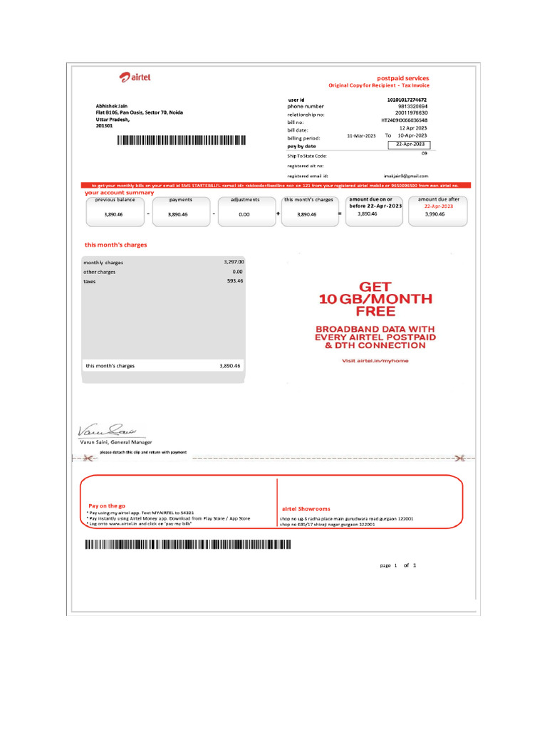 Telephone Bills | PDF