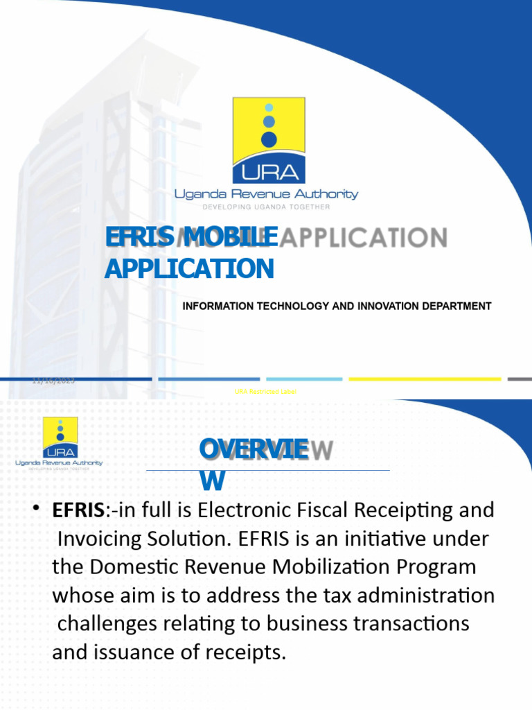 EFRIS Mobile Application User Guide | PDF