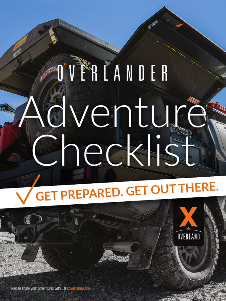 Xo Overlanderadventurechecklist v1 2 | PDF | Meal | Food And Drink
