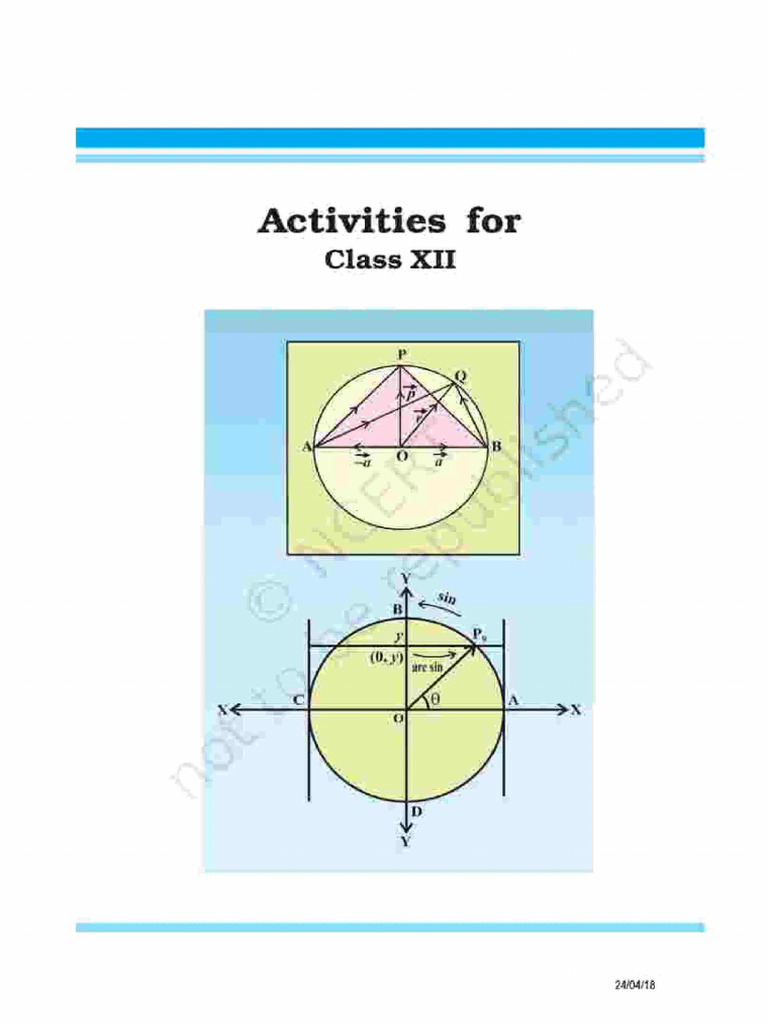 Maths Activities Class XII | PDF