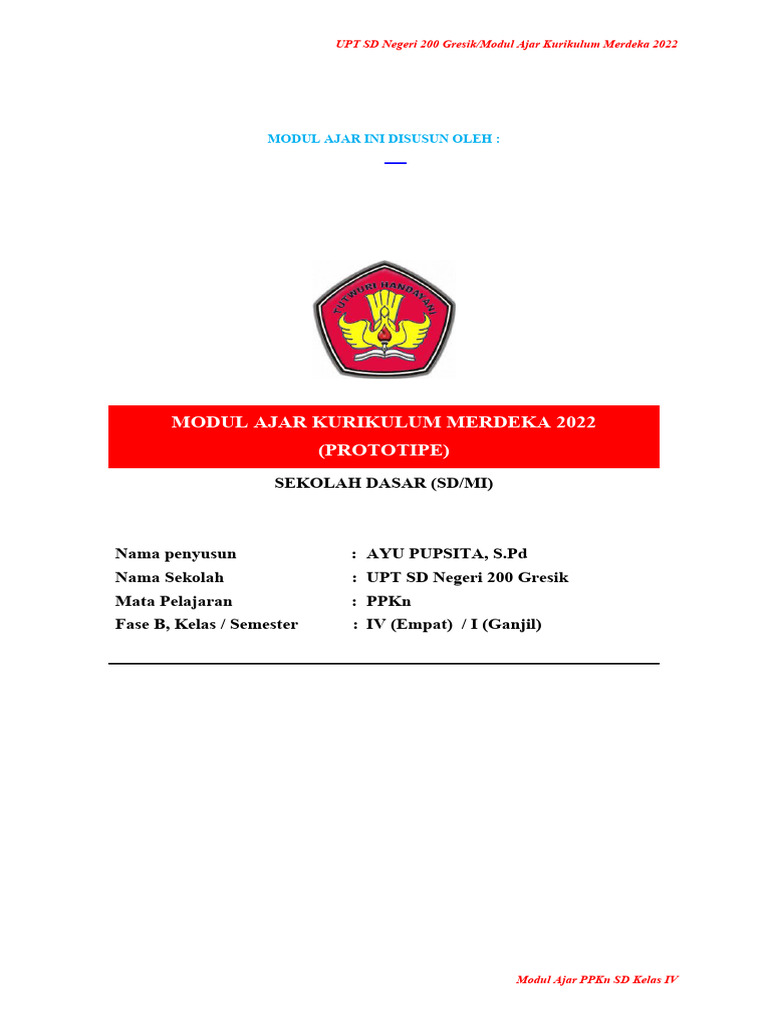BAB 1 - PPKN Kls 4 | PDF