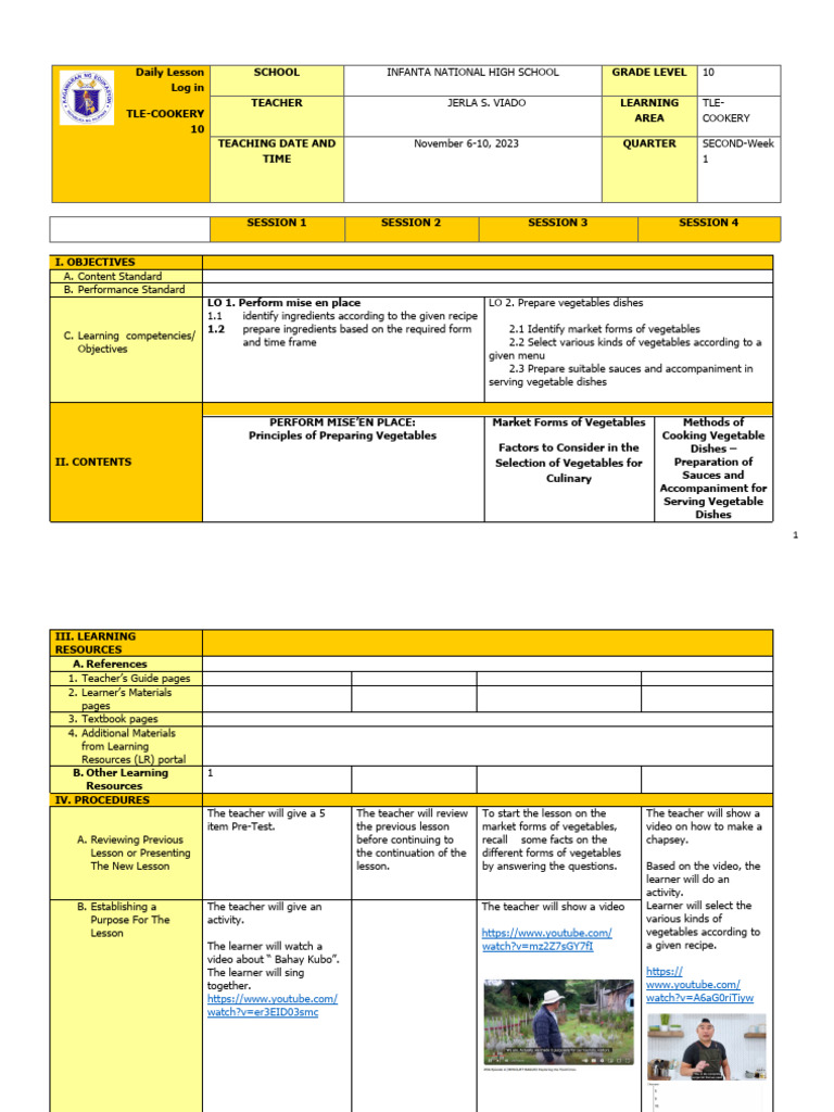 DLL Week 1 | Download Free PDF | Learning | Rubric (Academic)