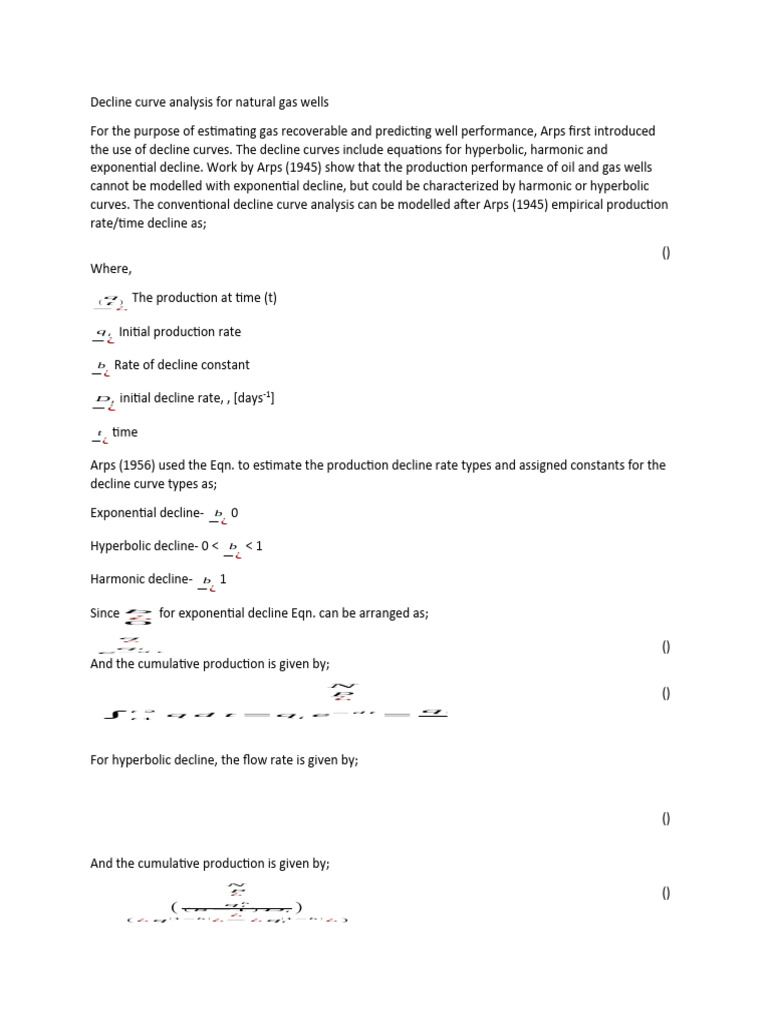 Decline Curve Analysis for Gas Wells | PDF | Applied Mathematics