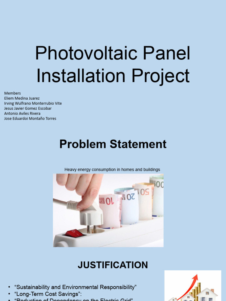 Photovoltaic Panel Installation Project | PDF