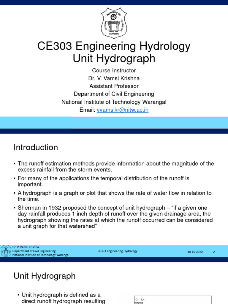 19 CE303 Unit Hydrograph | PDF | Chemical Engineering | Hydrology