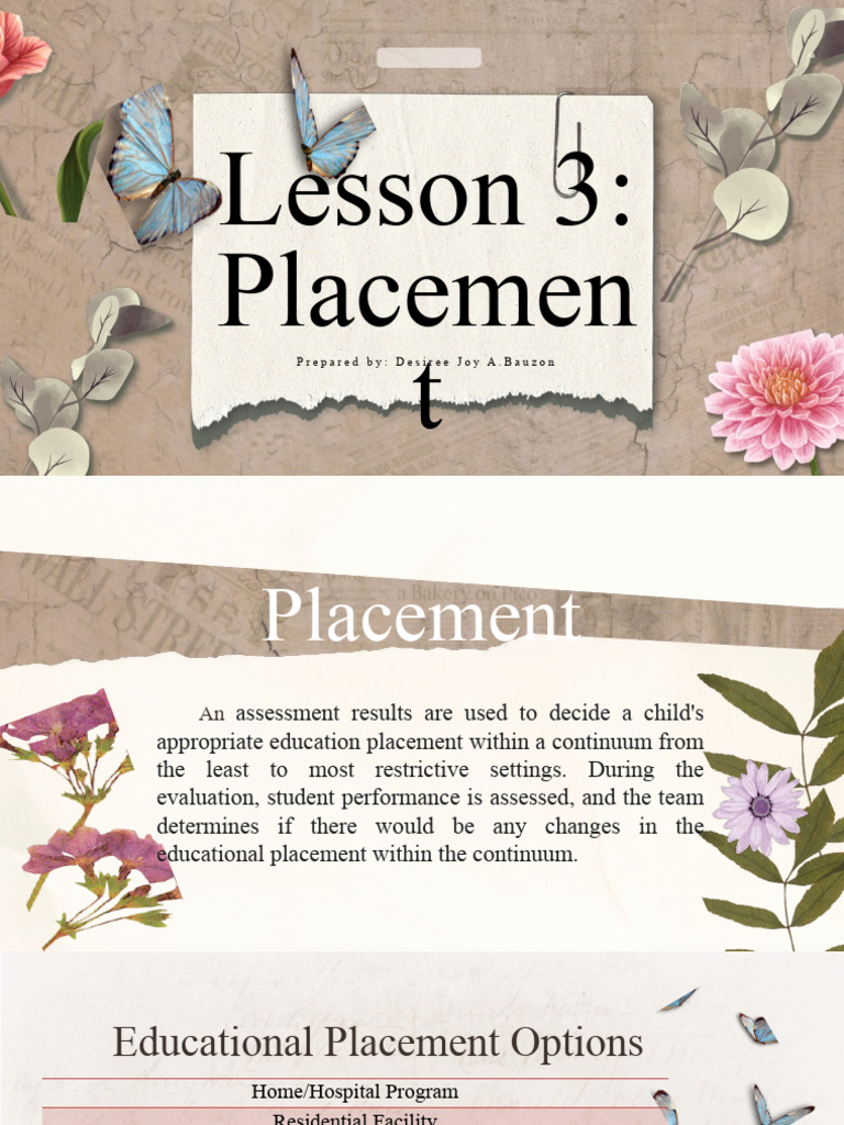 Placement | PDF