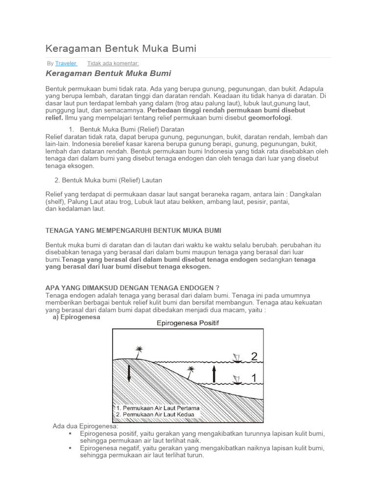 "Relief Bumi: Endogen & Eksogen" | PDF