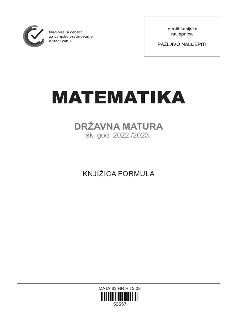 Matematika: Državna Matura | PDF