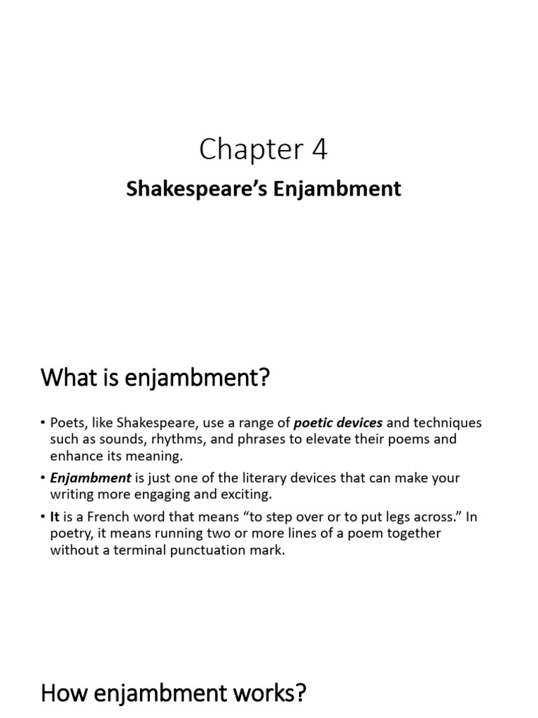 Ocred Enjambment | PDF | Poetry