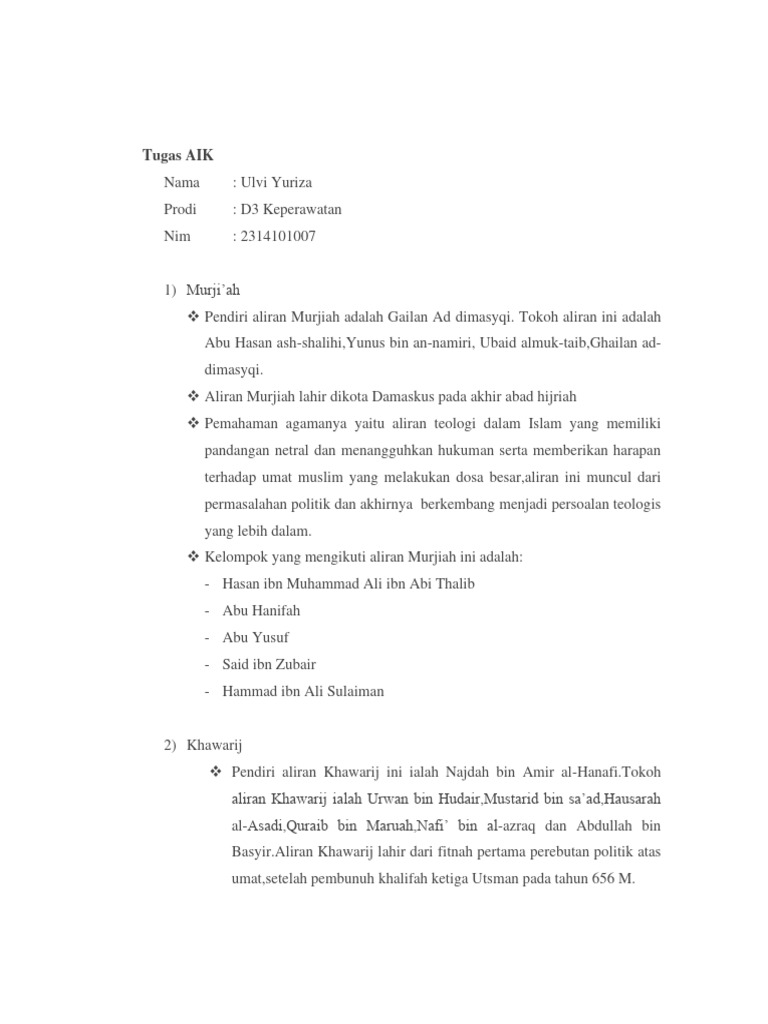 Tugas AIK Ulvi Yuriza | PDF