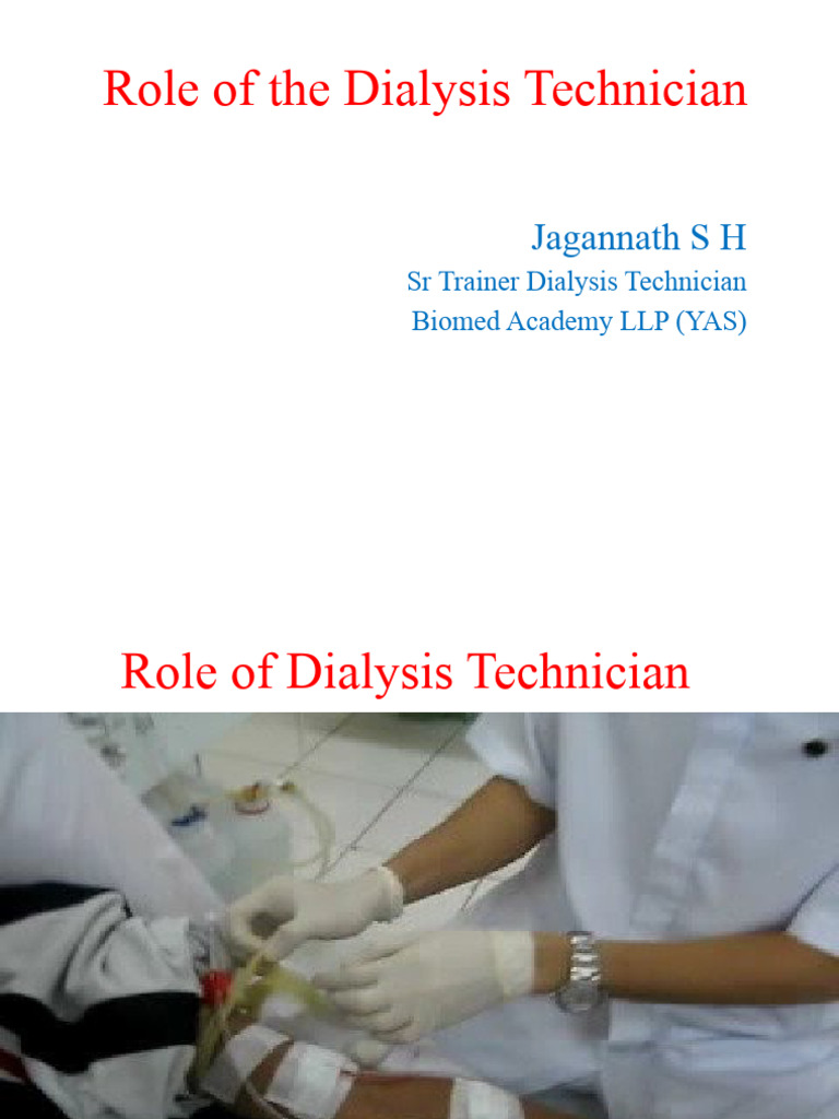 Dialysis Technician Roles and Duties | PDF | Hemodialysis | Nephrology