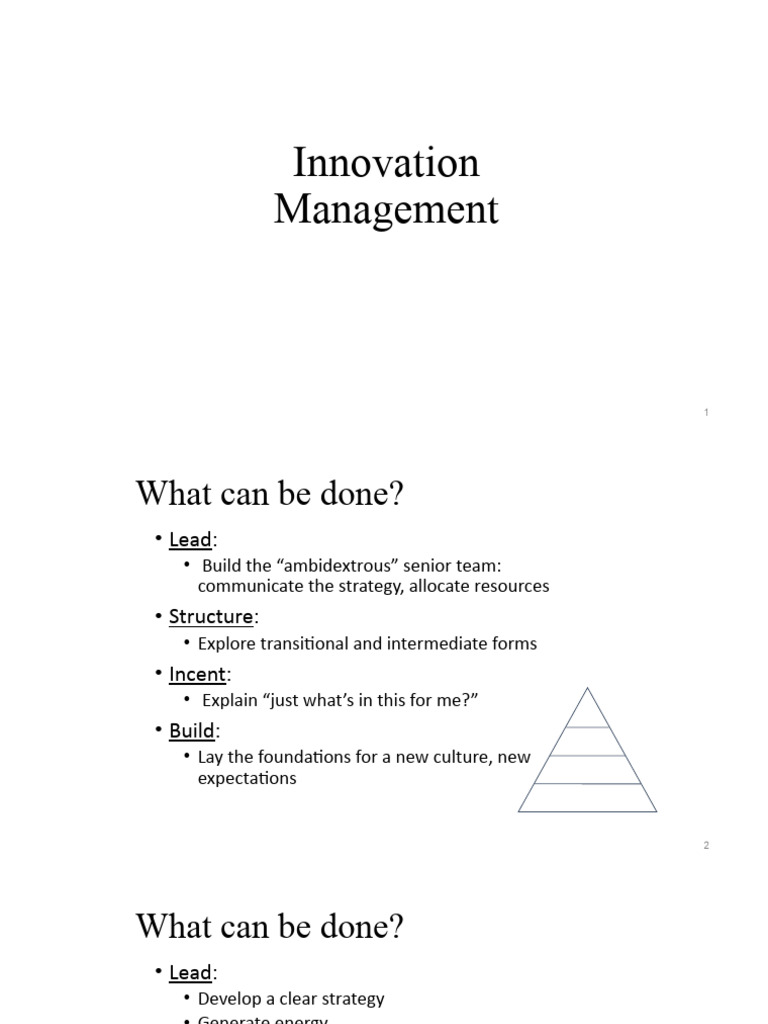 Innovation Management | PDF | Entrepreneurship | Startup Company Innovation Management | PDF | Entrepreneurship | Startup Company