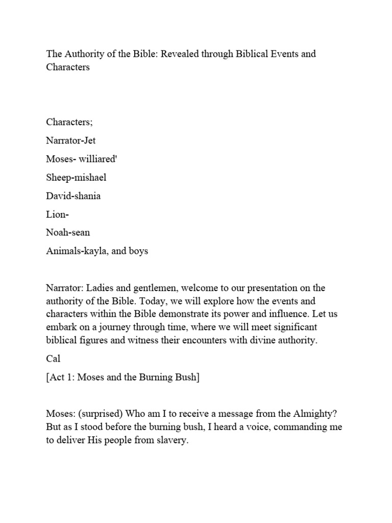 Cristian Education Script Performance | PDF