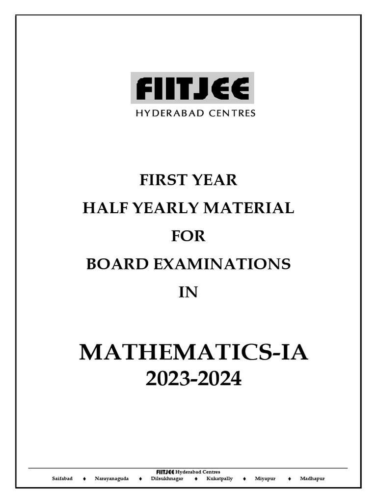 Maths - 1a Half Yearly Syllabus | PDF | Trigonometry | Function (Mathematics)