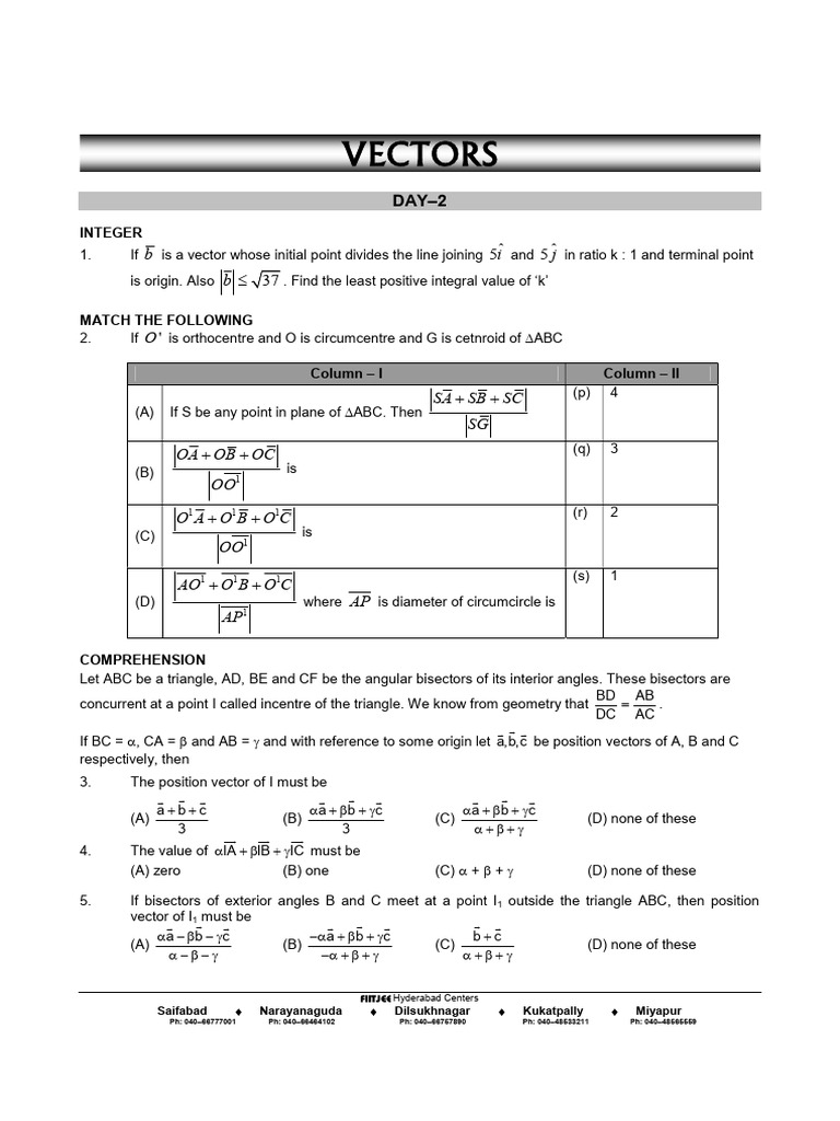 Vectors Advance | Download Free PDF | Euclidean Geometry | Euclid
