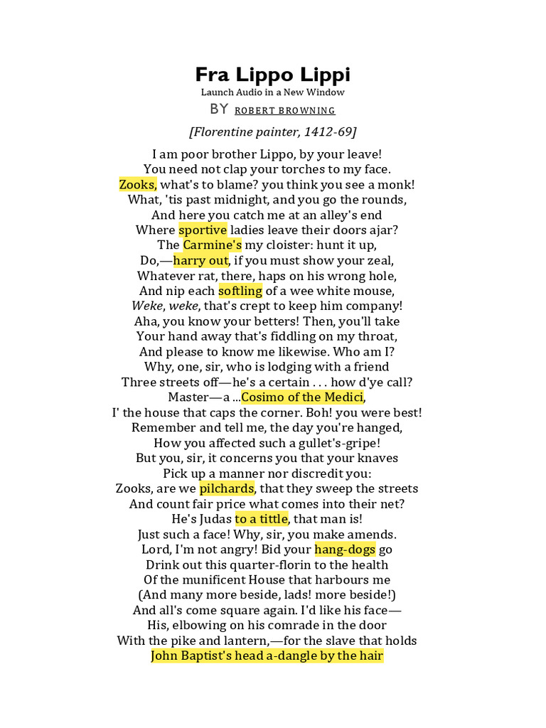 Fra Lippo Lippi | PDF