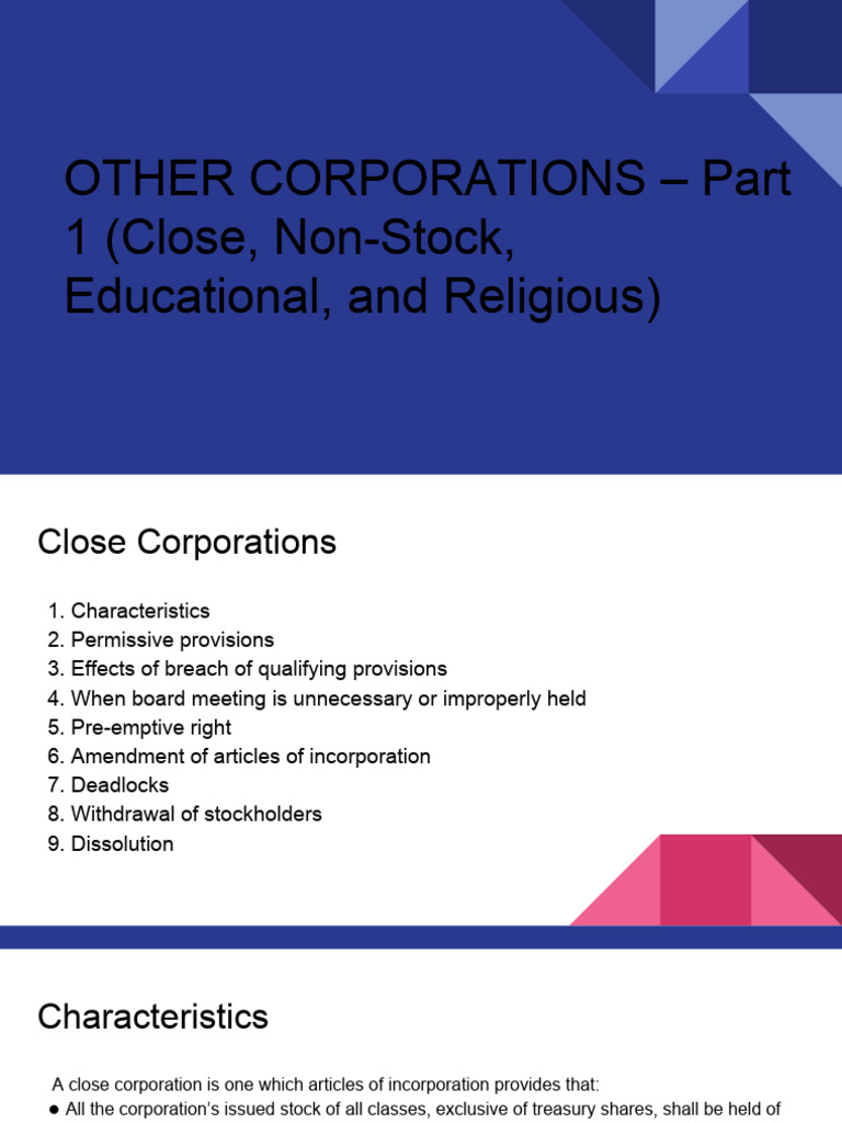 O/t/h/e/r C/o/r/p/o/r/a/tions | PDF | Corporations | Board Of Directors