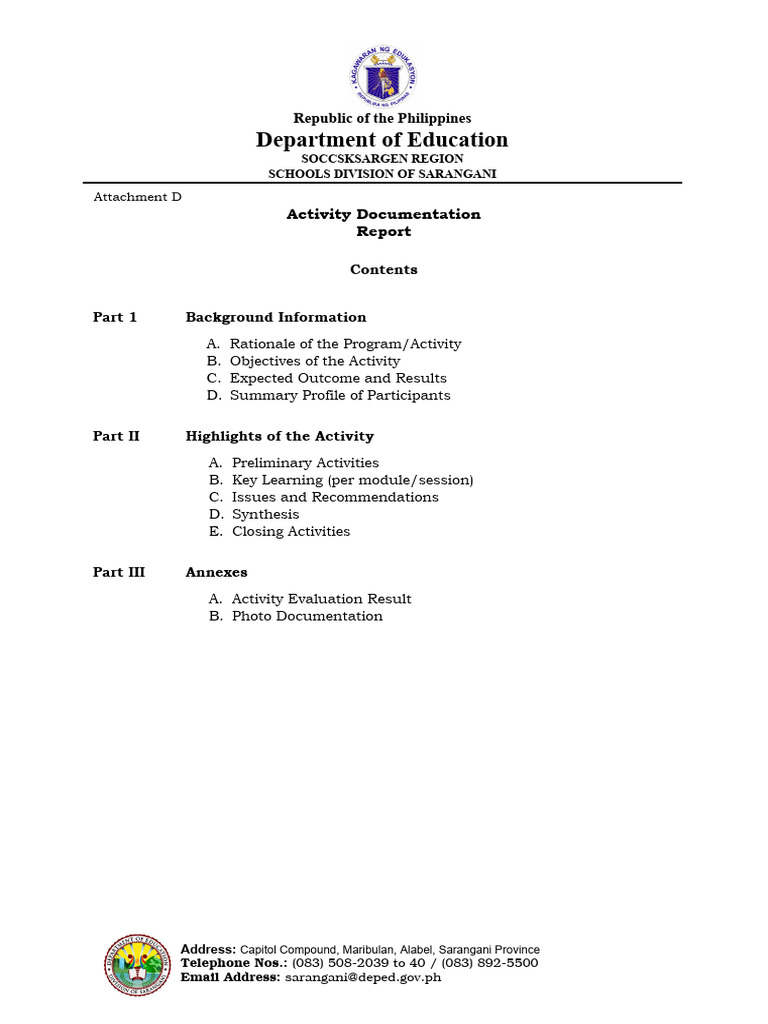 Activity Documentation Report | PDF | Business | Computers