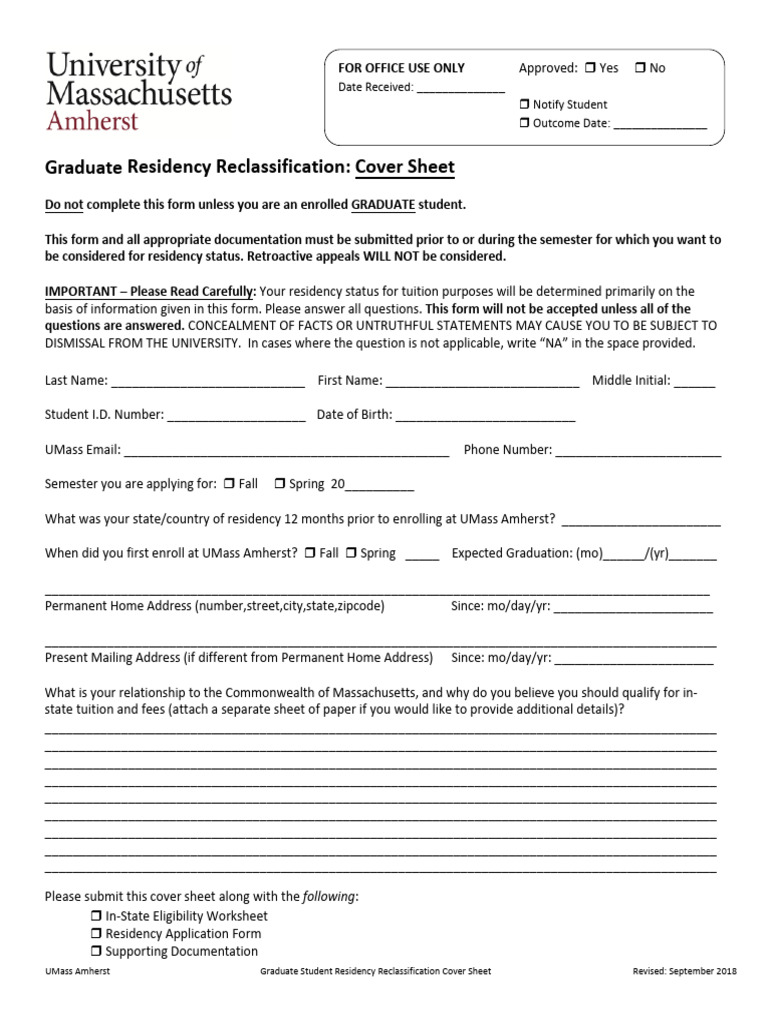 Residency Reclassification Form A11y | PDF | Social Science