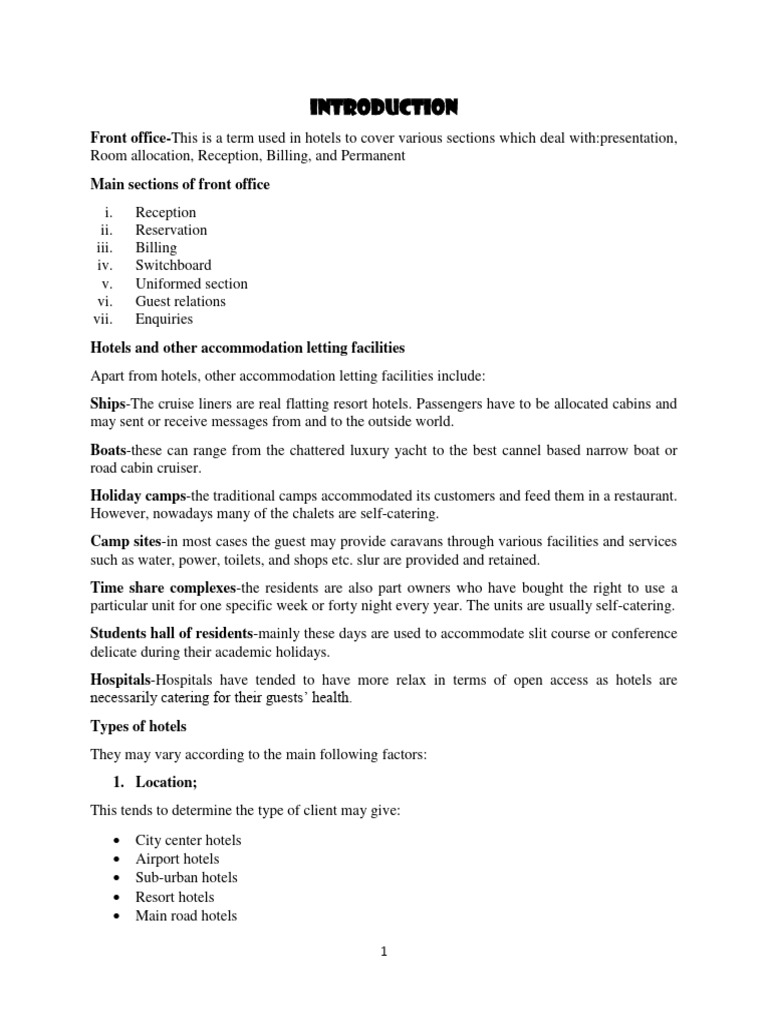 Front Office Notes | PDF | Mail | Fax