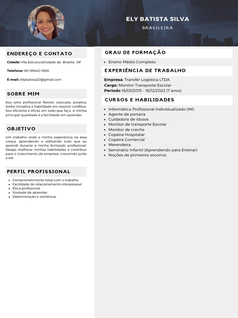 Currículo 2023 Ely Batista Silva | PDF