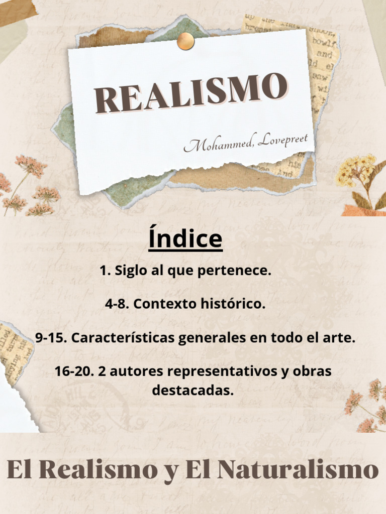 Presentacion Sobre Realismo I Naturalismo | PDF | Realismo (Artes) | España