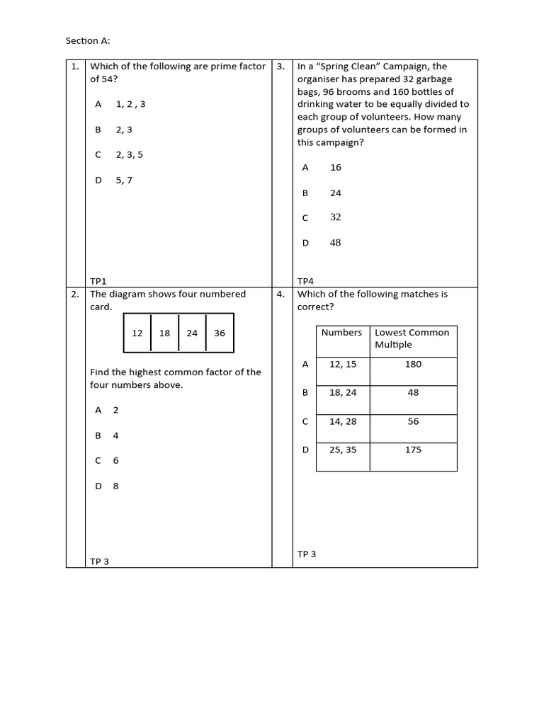 Chapter 2 Factors and Multiples | PDF | Mathematics