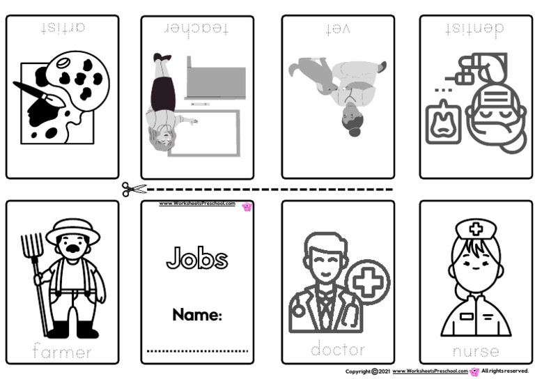 Jobs Mini Book Preschool | PDF