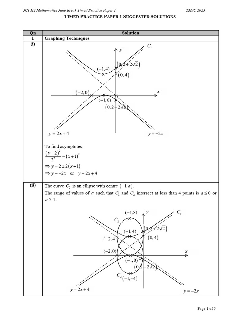 Timed Practice Paper 1 Solutions | PDF | Geometry | Mathematical Objects