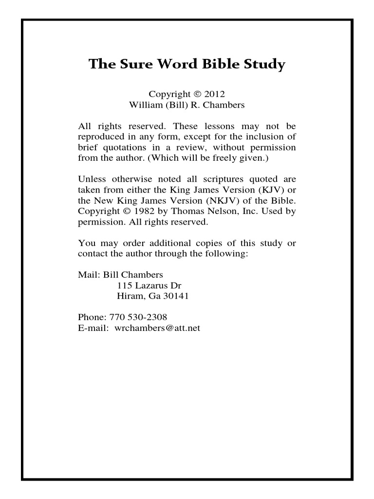 SureWord Bible Study Guide Complete | PDF | God The Father | Satan SureWord Bible Study Guide Complete | PDF | God The Father | Satan