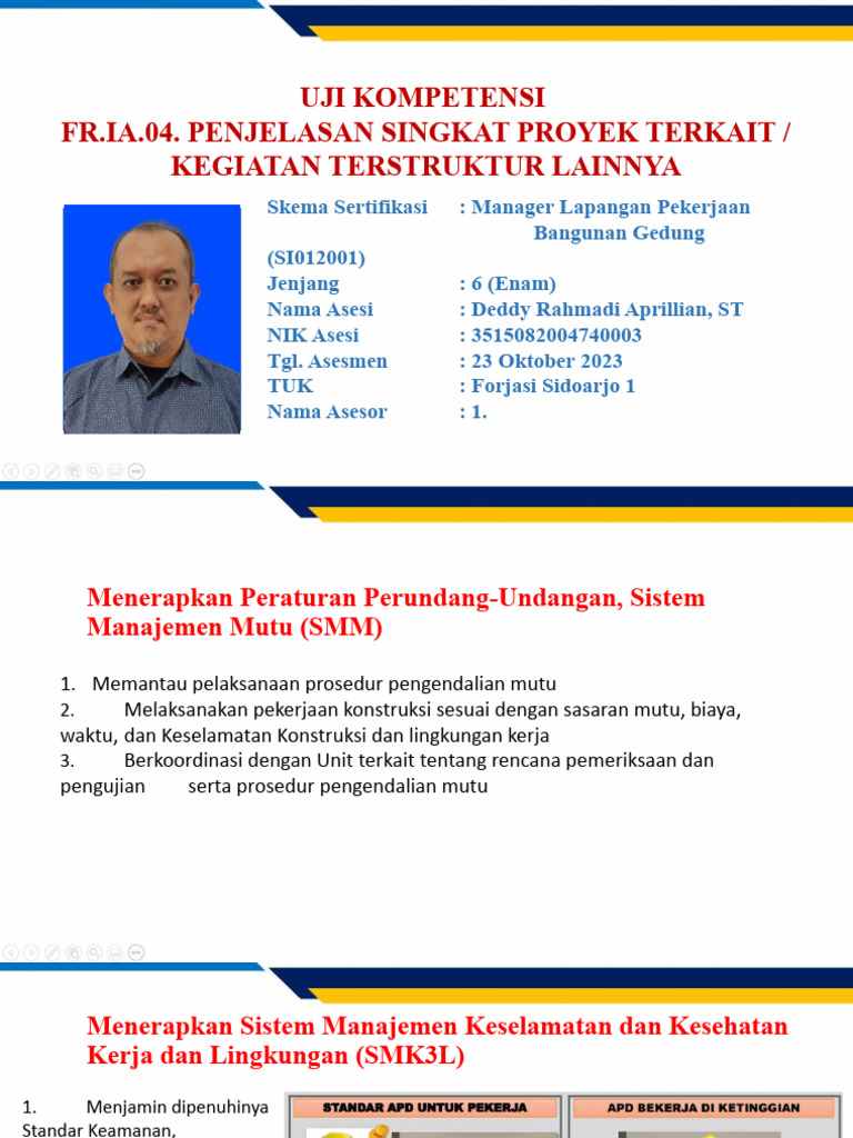 Manager Lapangan Pekerjaan Bangunan Gedung | PDF