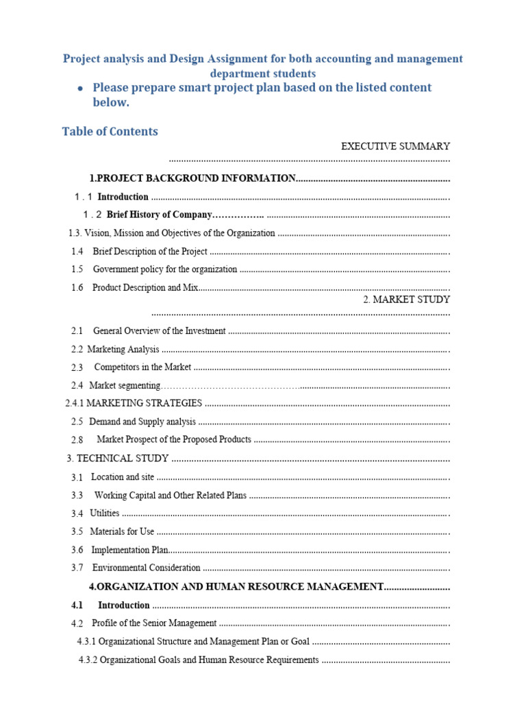 PROJECT Analysis and Design Assignment | PDF