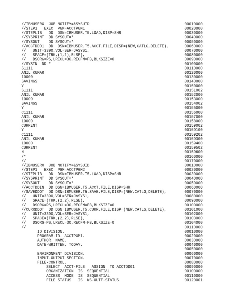 Cobol Programm | PDF | Computing | Software