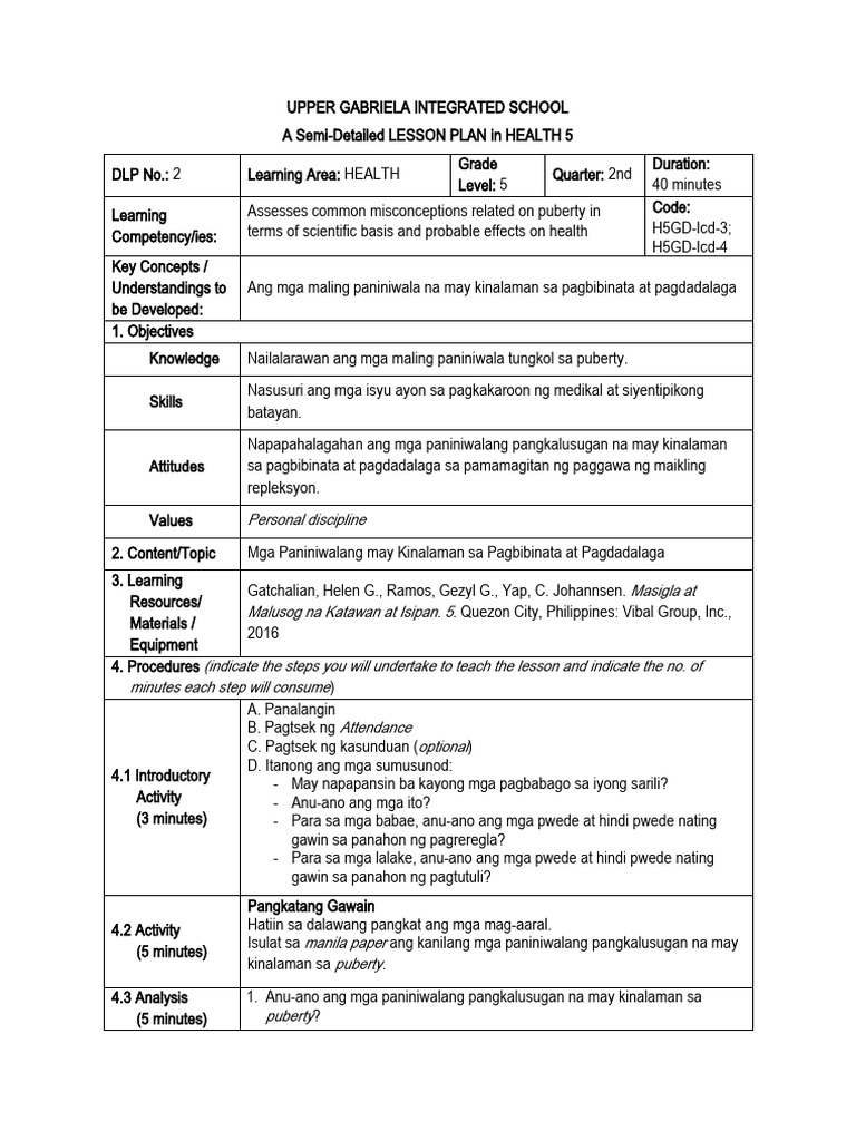 DLP Health Q2 L2 | PDF