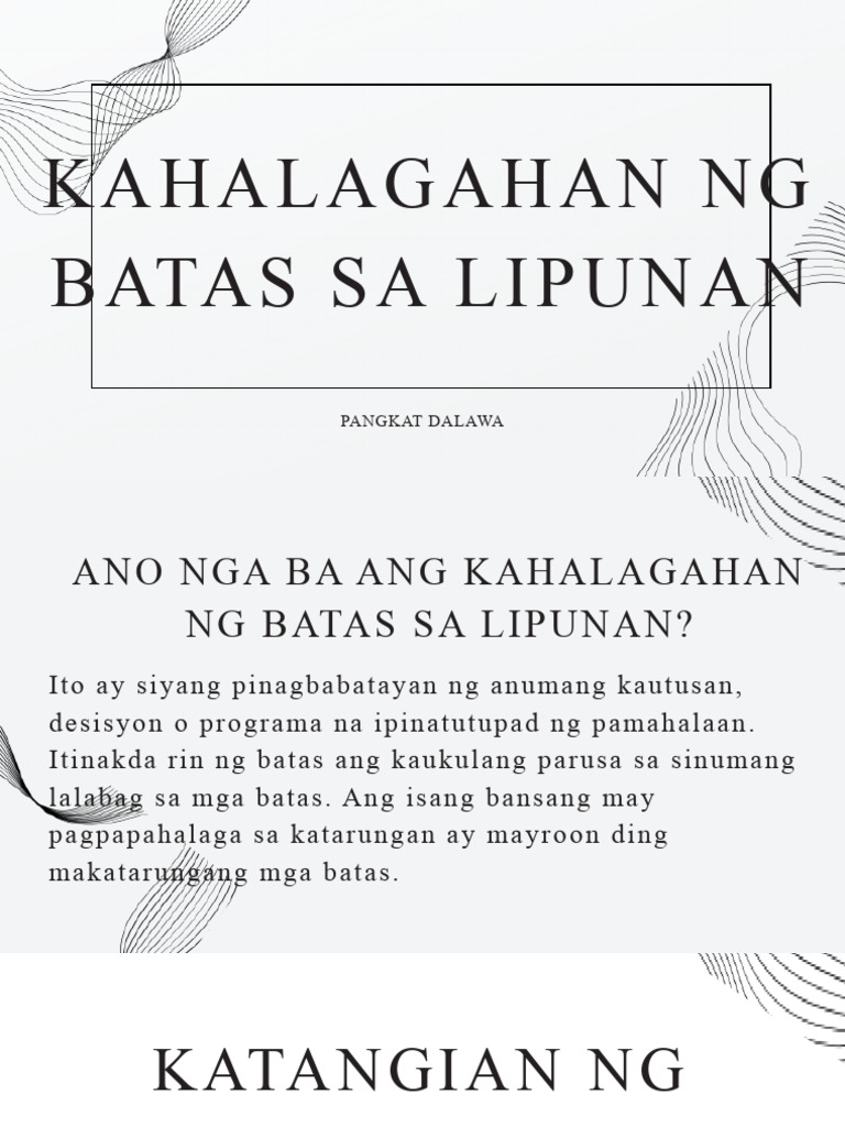Kahalagahan NG Batas Sa Lipunan | PDF